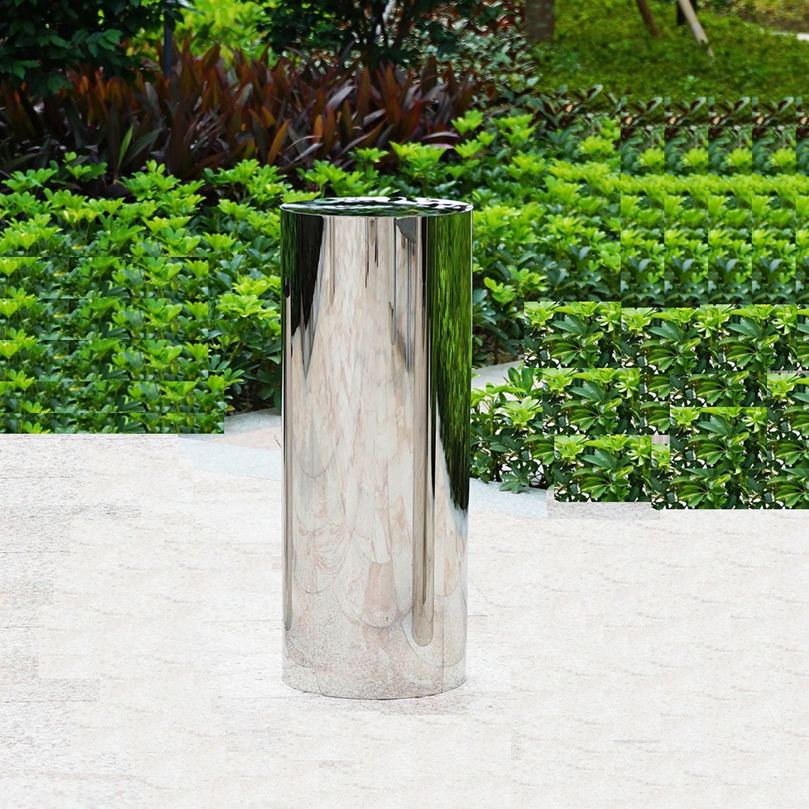 Large Size Pedestal Silver Cylinder Plinth Table for Wedding - Etsy