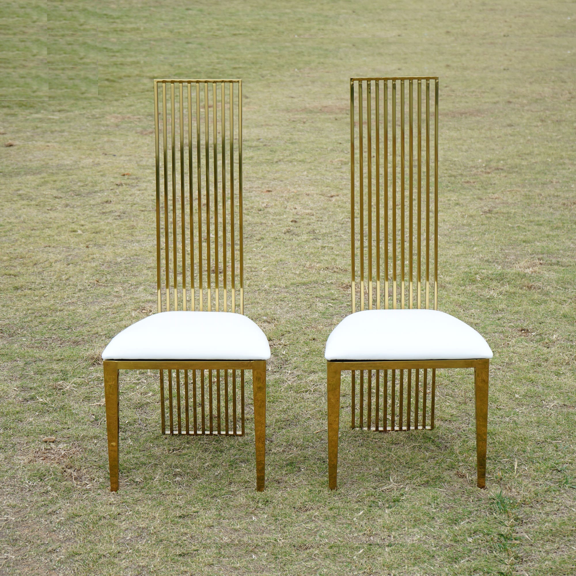 Gold High Back Chair Stainless Steel Chair Dining Room Chair - Etsy UK