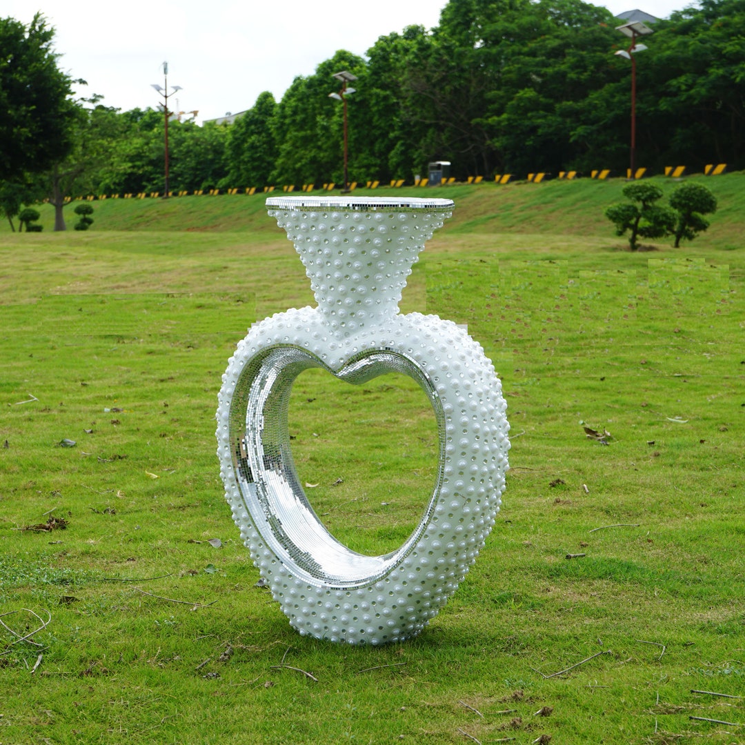 Love Heart Shape Fiber Glass Vase for Wedding Party Events Aisle Decor ...