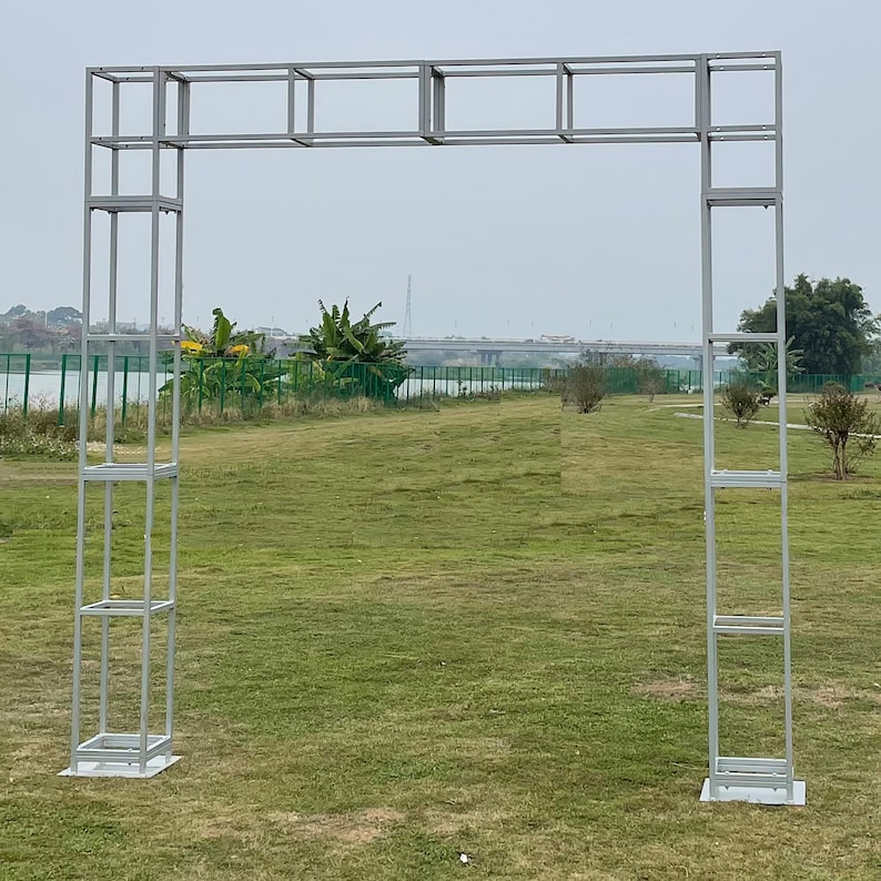 Silver Wedding Arch Lighting Stage Truss Photo Backdrop Frame - Etsy