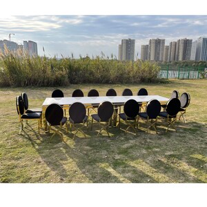 Rectangle Luxury Dining Table Wedding Banquet Table Party Events Table ...