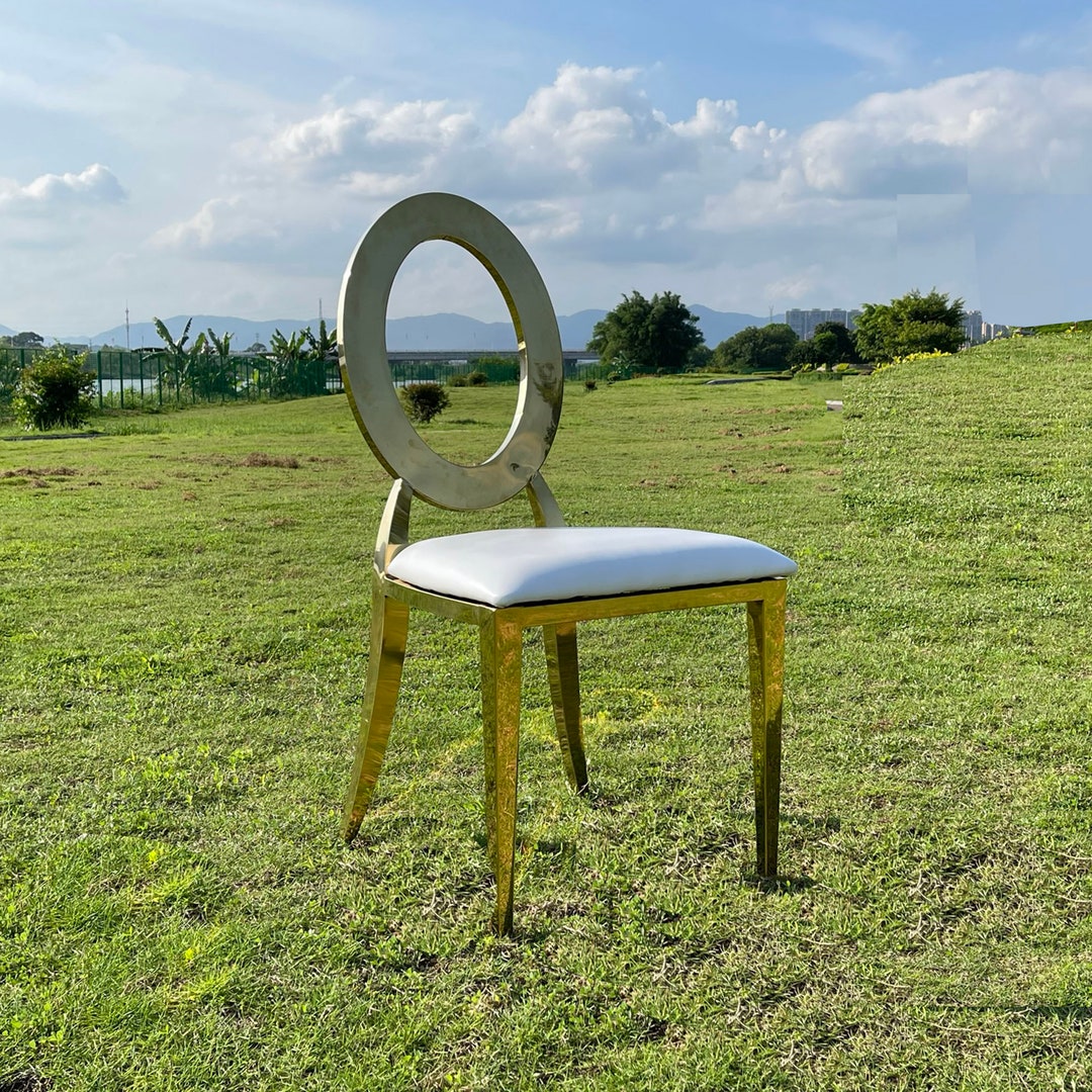 Buy O Shape Changeable Gold Dining Chair Stainless Steel Chair Dining ...