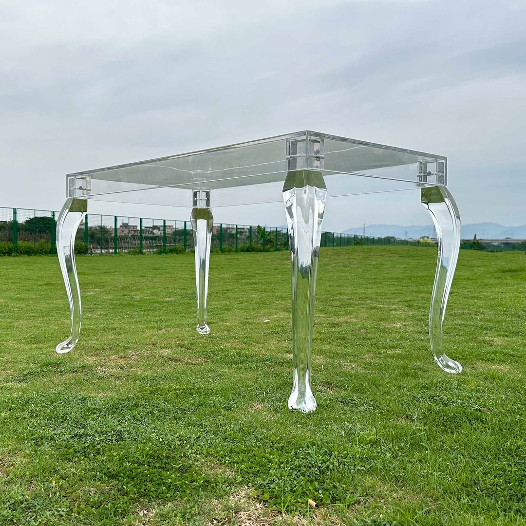 Custom Louis Clear Table Acrylic Ghost Table Detachable Dining Table ...