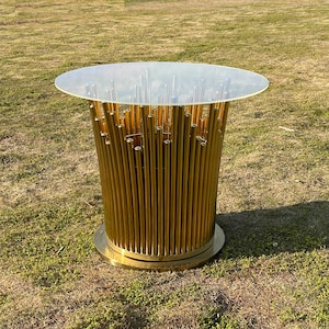 Gold Dessert Table Cake Table Sunflower Round Dining Table Cylinder ...