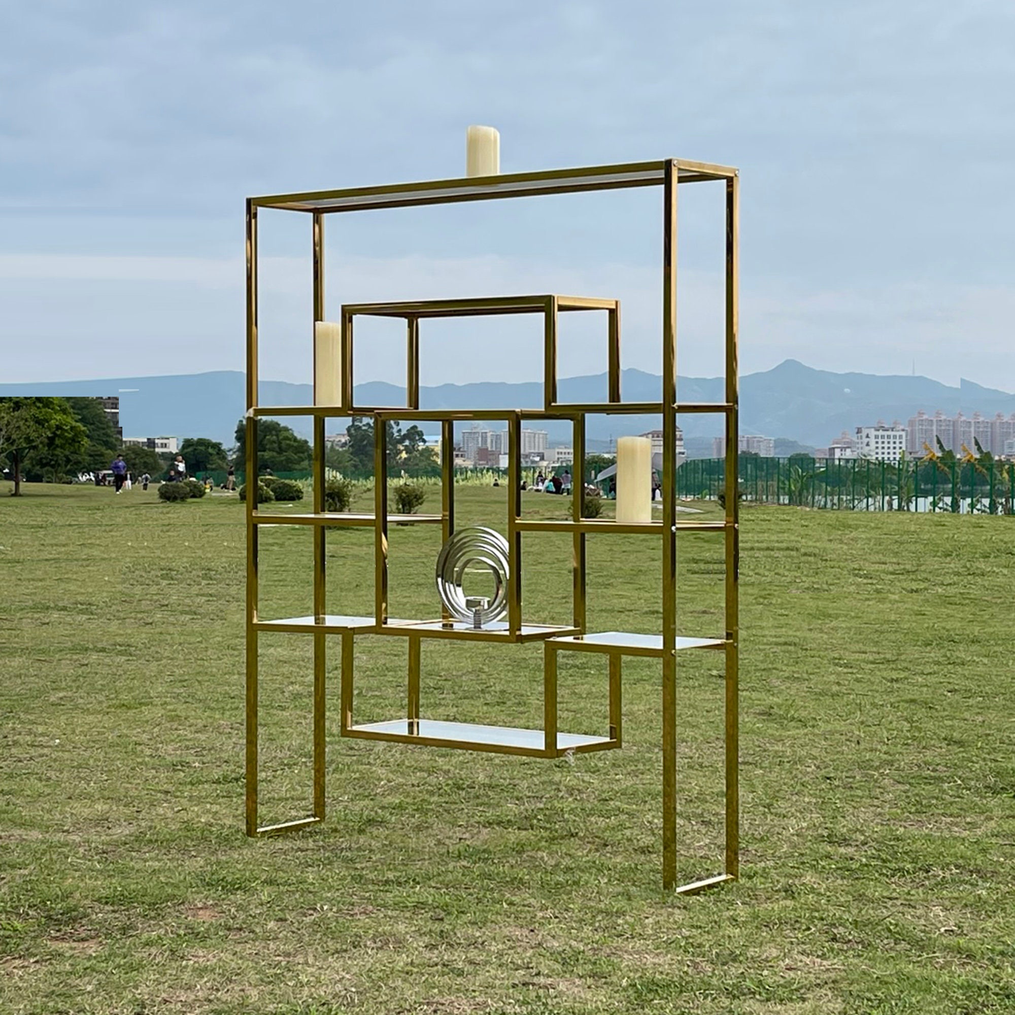 Golden Art Show Display Stand Backdrop Stand for Events Dining - Etsy