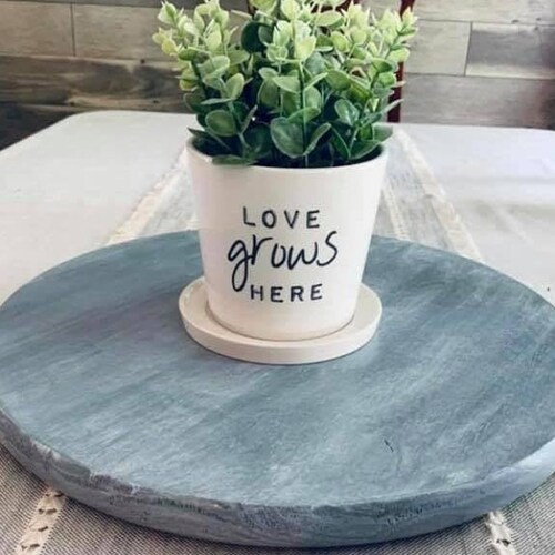 18 Lazy Susan Rustic Turntable Personalized Round - Etsy