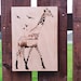 Giraffe Wood Burning Pyrography Wall Hanging Art Double - Etsy UK