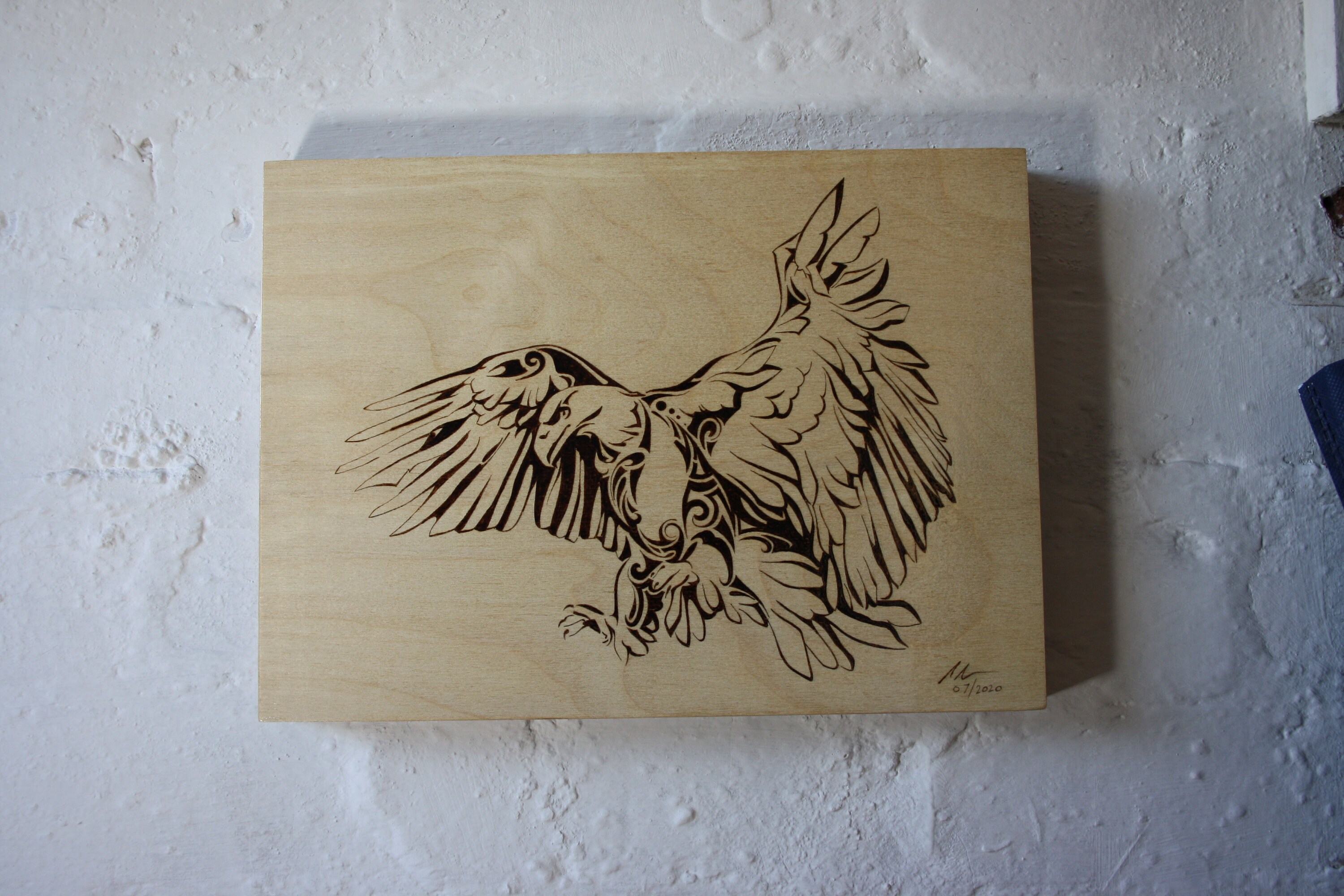 Flying Eagle Wall Hanging Pyrography Art Home Decor Wall - Etsy UK
