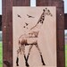 Giraffe Wood Burning Pyrography Wall Hanging Art Double - Etsy UK