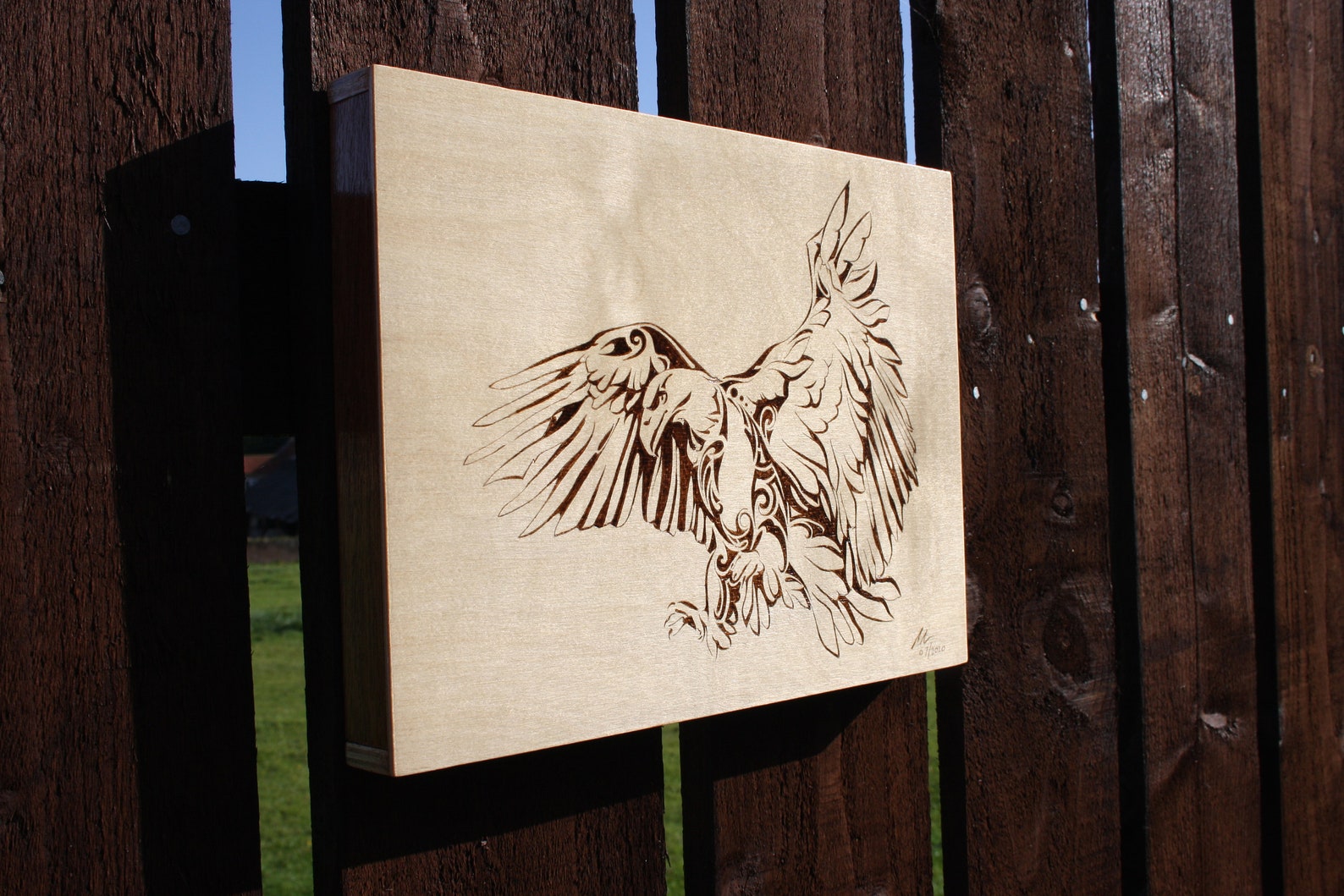 Flying Eagle Wall Hanging Pyrography Art Home Decor Wall - Etsy UK