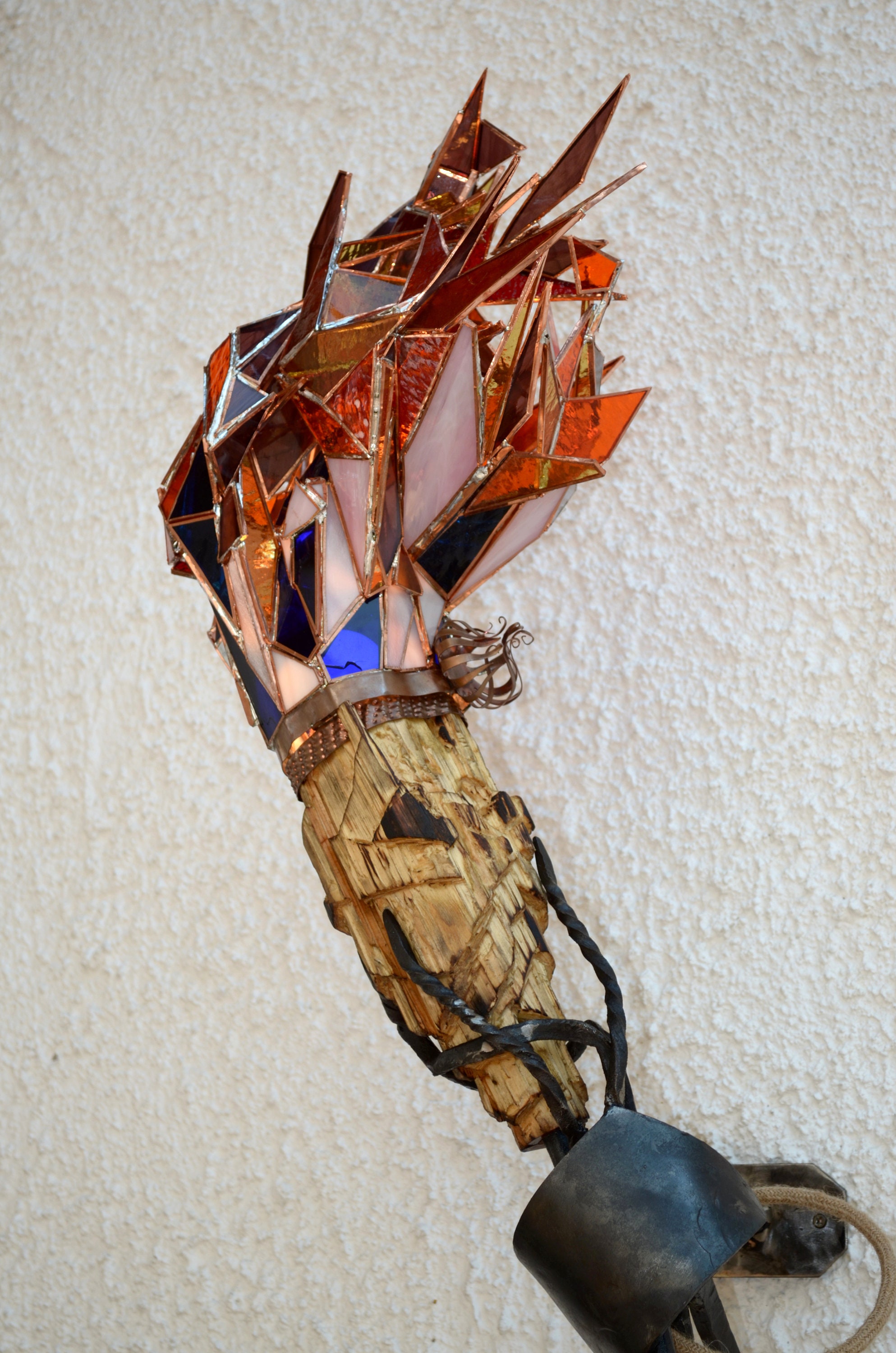 Atmospheric Viking Torch, Gothic Sconce eternal Flames Handmade From ...