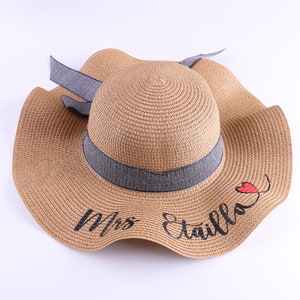 Personalized Sun Hat Ribbon Your Name Bridesmaid Bachelorette - Etsy