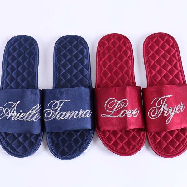 Satin Slippers - Etsy