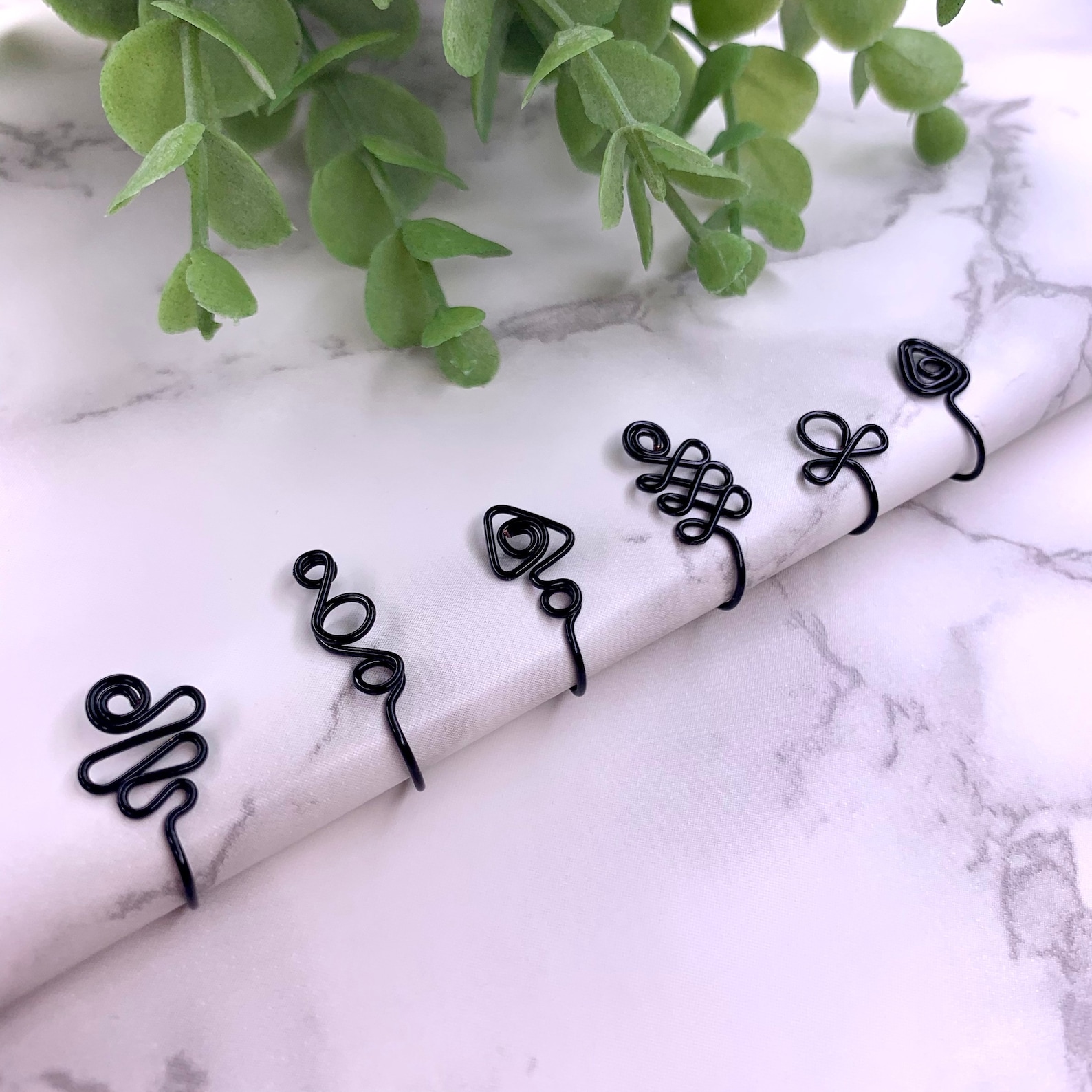 Nose Cuff Set No Piercing Needed Adjustable Nose Clip Faux / Fake Nose ...