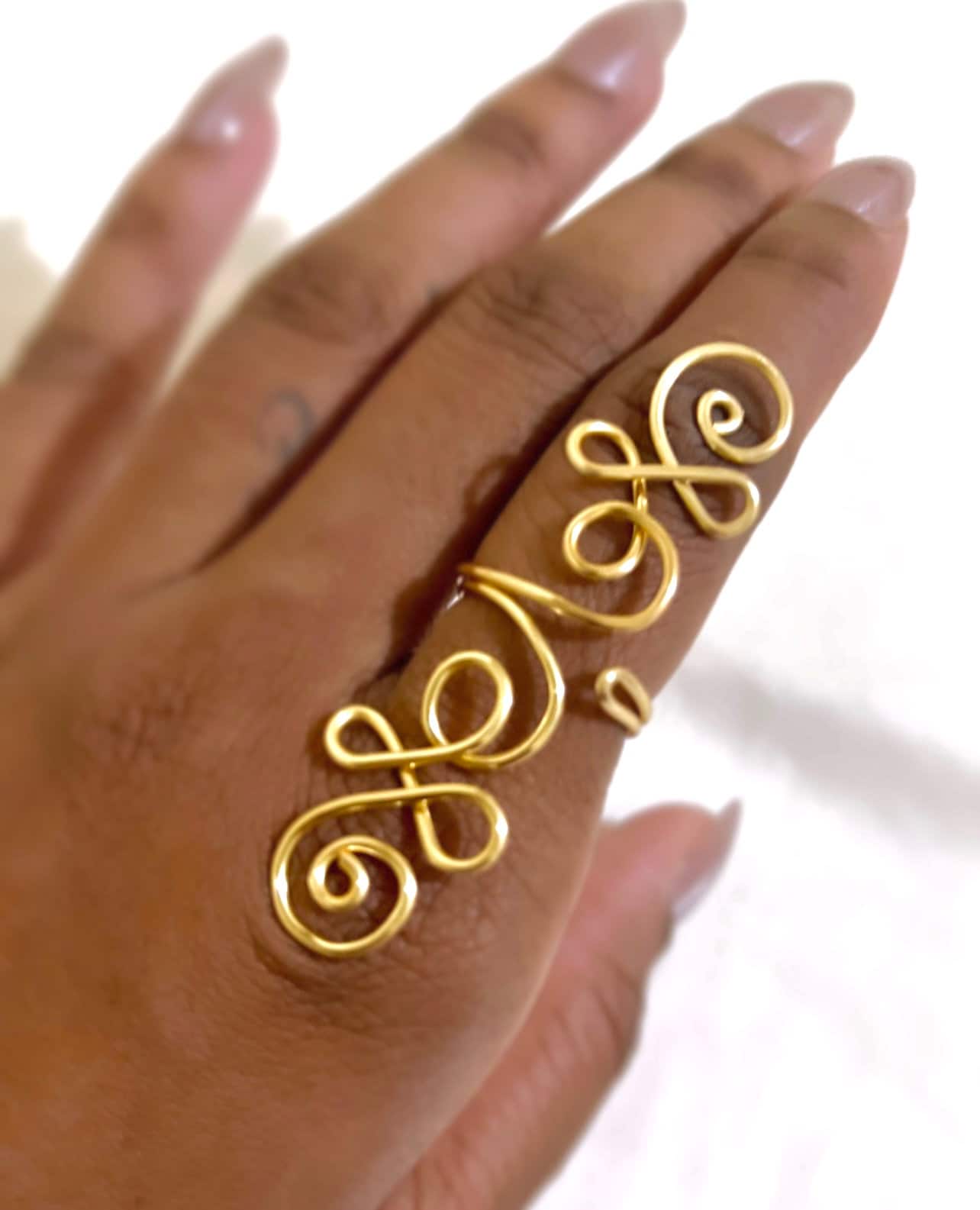 Abstract Wire Adjustable Ring Statement Ring - Etsy