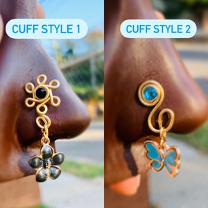 Dangle Nose Cuff *no Piercing Necessary* Adjustable Fake / Faux Nose ...