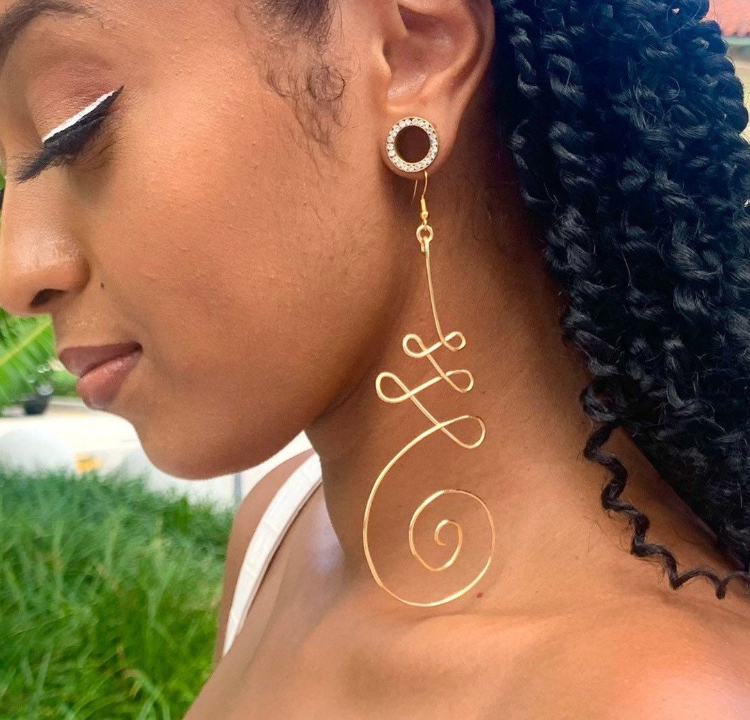 Serenity Wire Abstract Earrings | Wire Drop Dangle Earrings | Gifts for ...