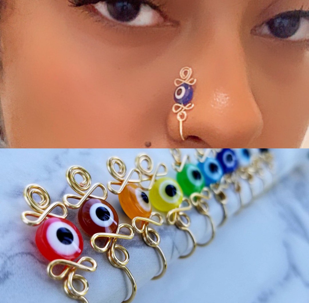 Evil Eye Nose Cuff Nose Cuff No Piercing Necessary Evil Eye Nose Ring ...