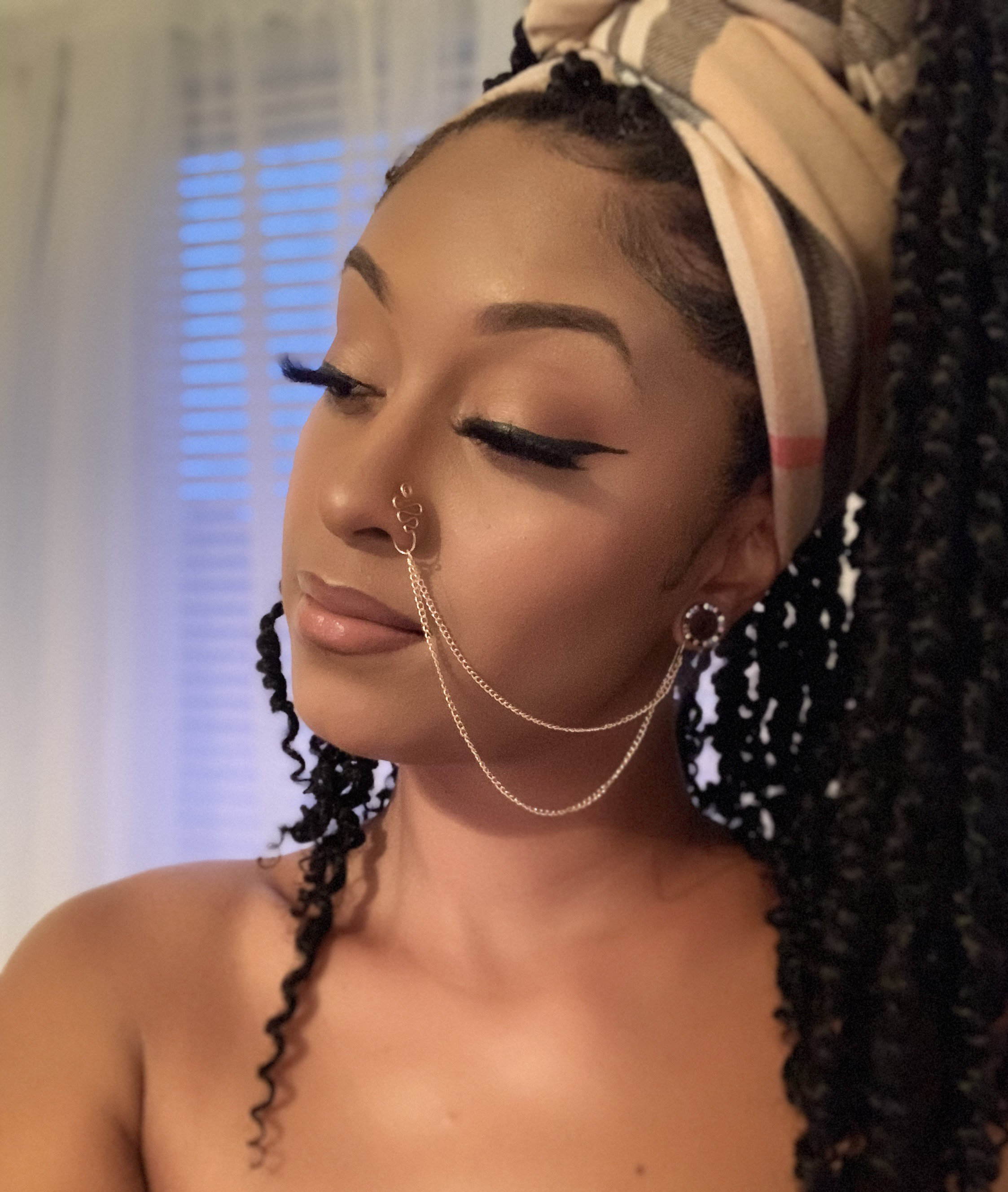 Double Nose Chain & Cuff Set Nose Chain Nose Cuff No - Etsy