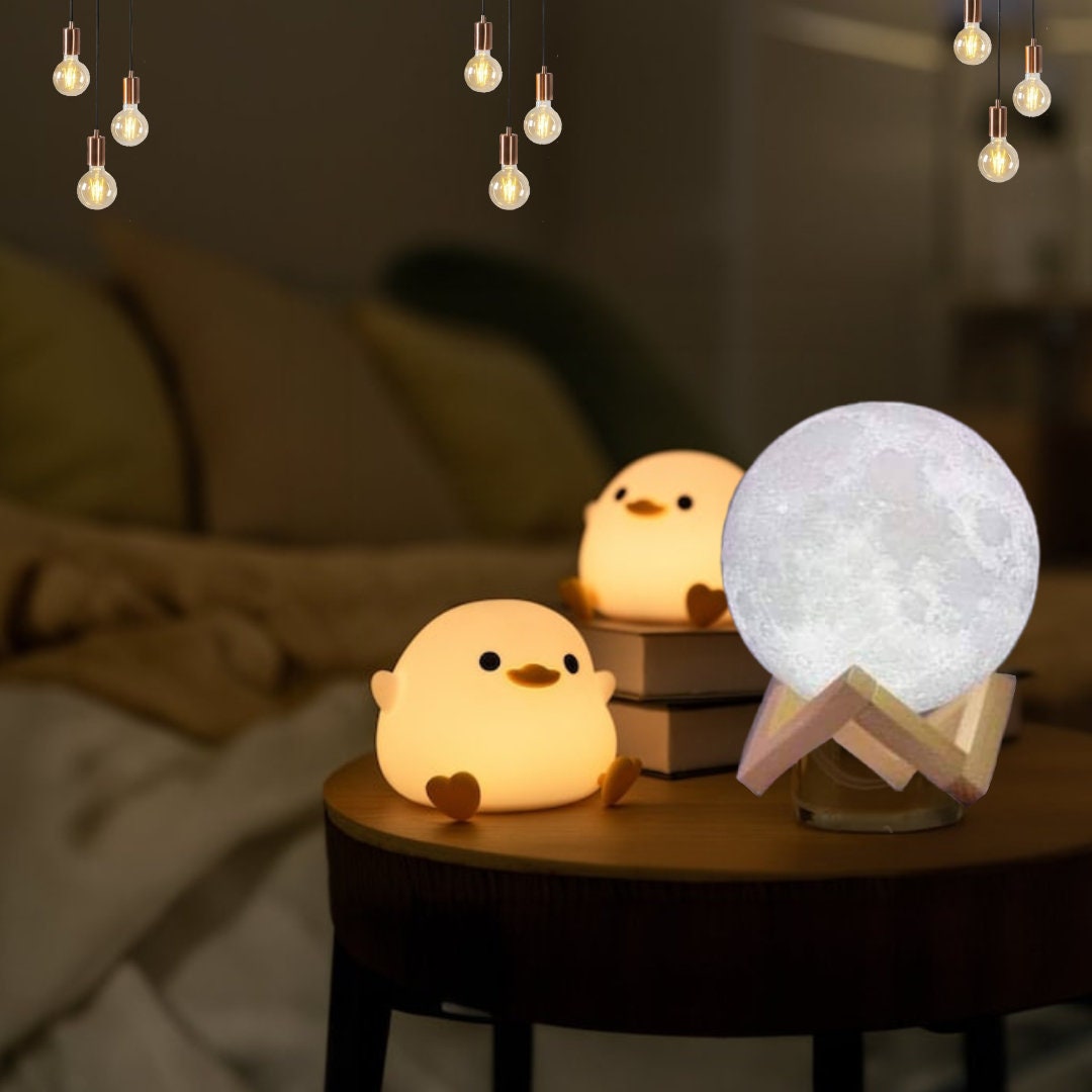 Adorable Rechargeable Dodo Duck Lamp Creative Bedside Table & Desk ...