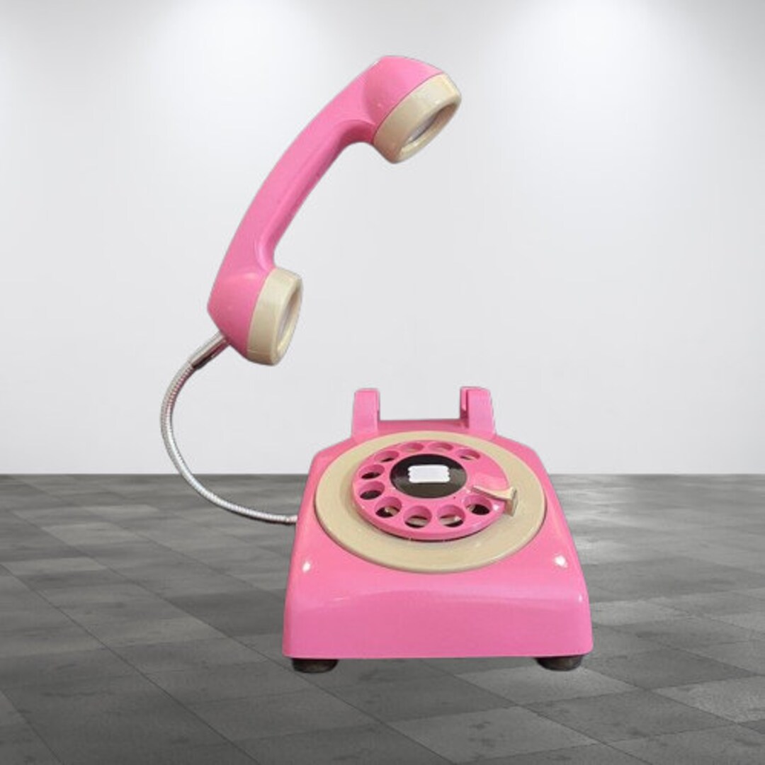 Vintage Phone Lamp, Retro, Home Decor, Desk Lamp, Office Furniture ...
