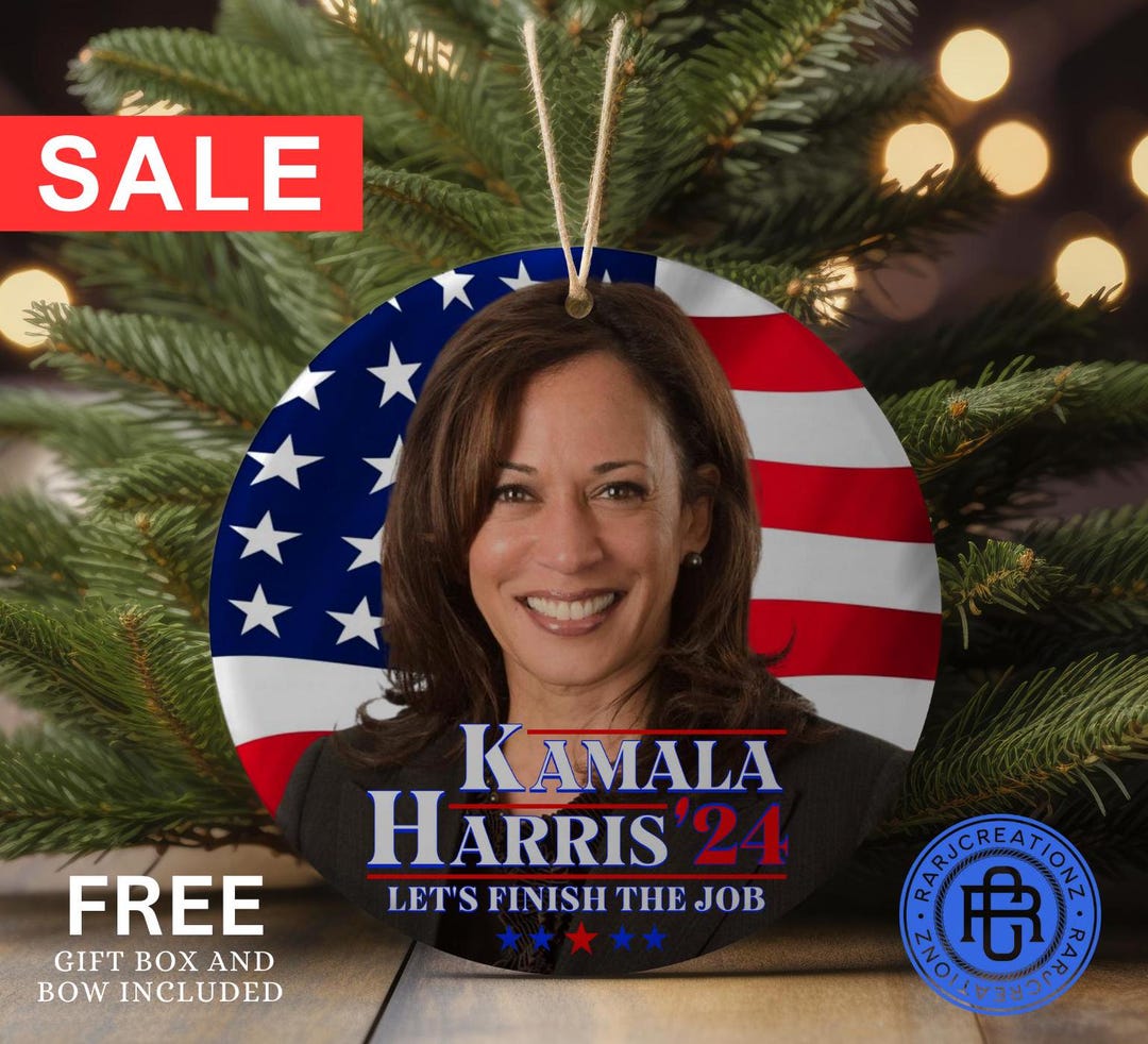 Kamala Harris 2024, Christmas Tree Decor, Political Trends, Ceramic ...