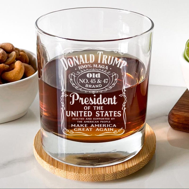 Trump 45 47 Whiskey Glass - Etsy