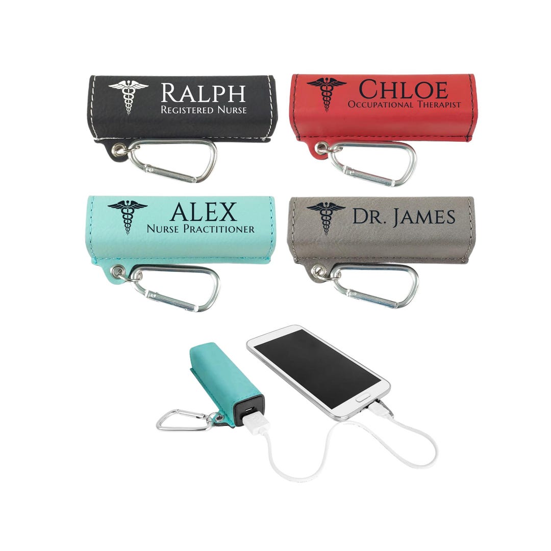 Custom Engraved Power Bank Phone Charger | Personalized Medical Gift ...