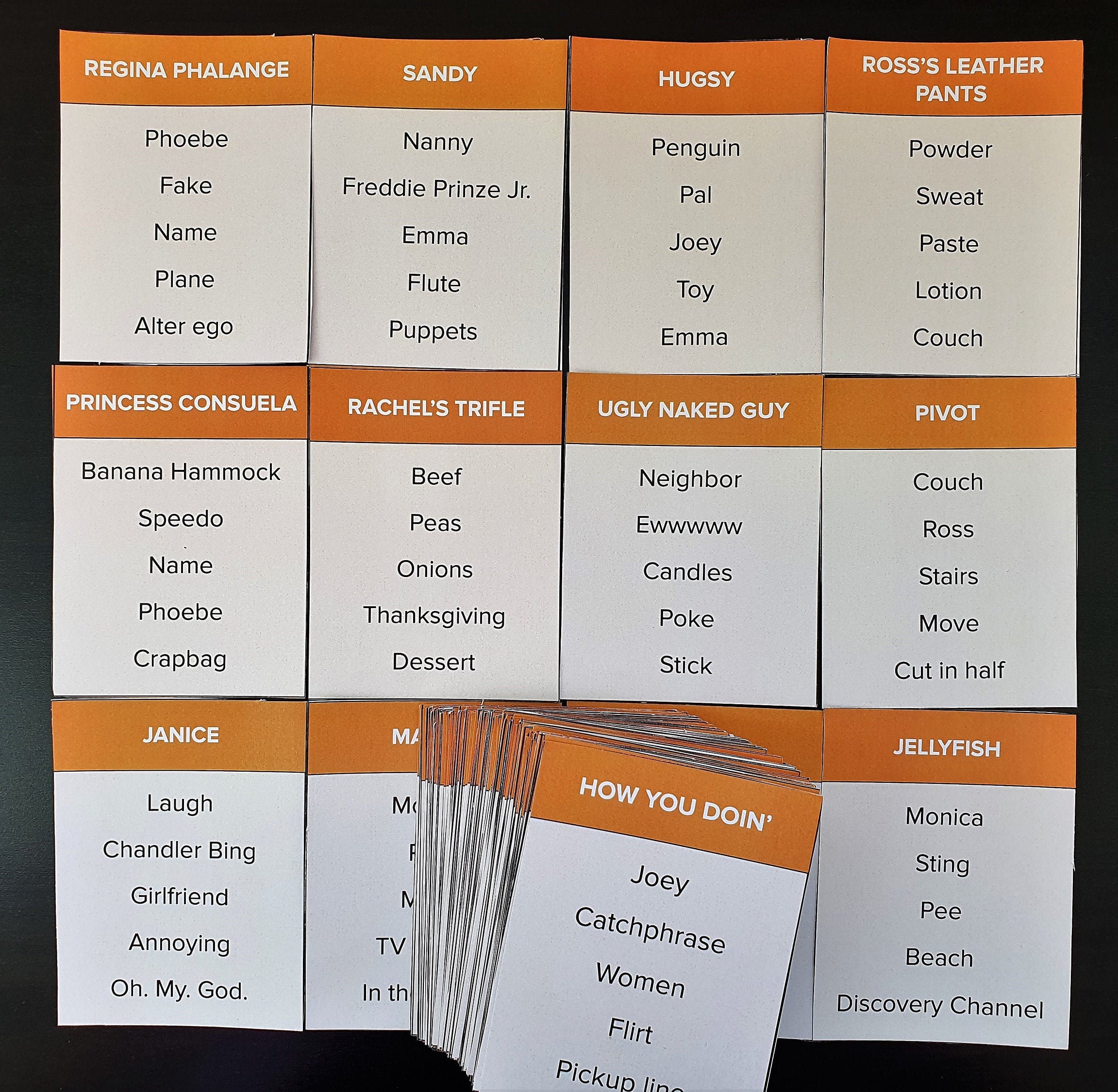 Friends Taboo TV Show Printable Version of Taboo Game - Etsy