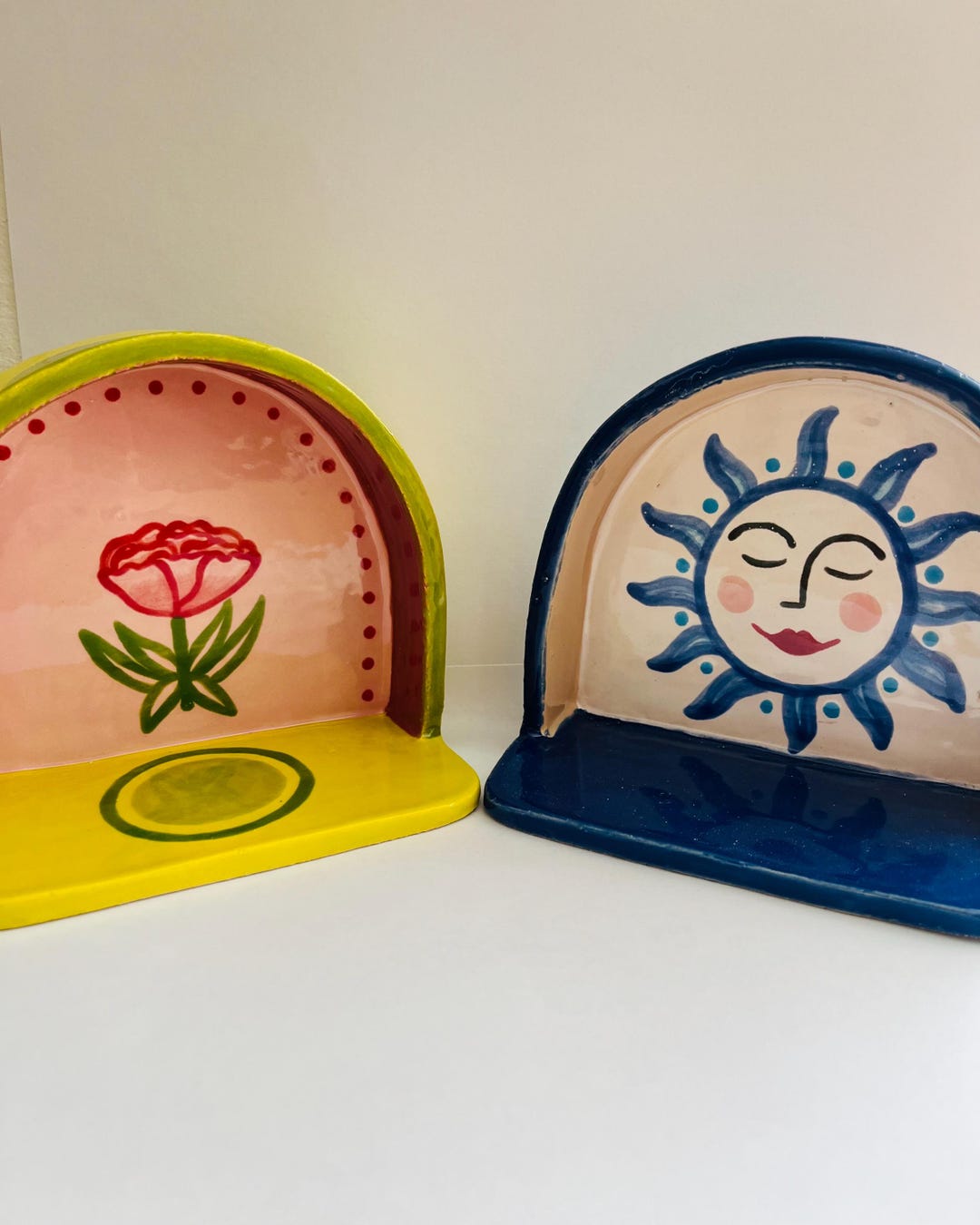 Ceramic Altar Shrine Candle Holder Wall Shrine Display - Etsy