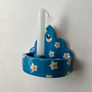 Blue Floral Wall Altar | Ceramic Wall Ornament | Ceramic Altar | Wall ...