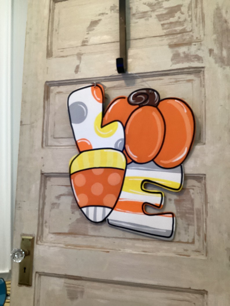Love Fall Door Sign - Etsy