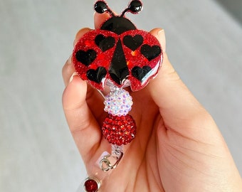 Ladybug Badge Reel Ladybug Gifts Designer Badge Reels Cute ID Wear ...