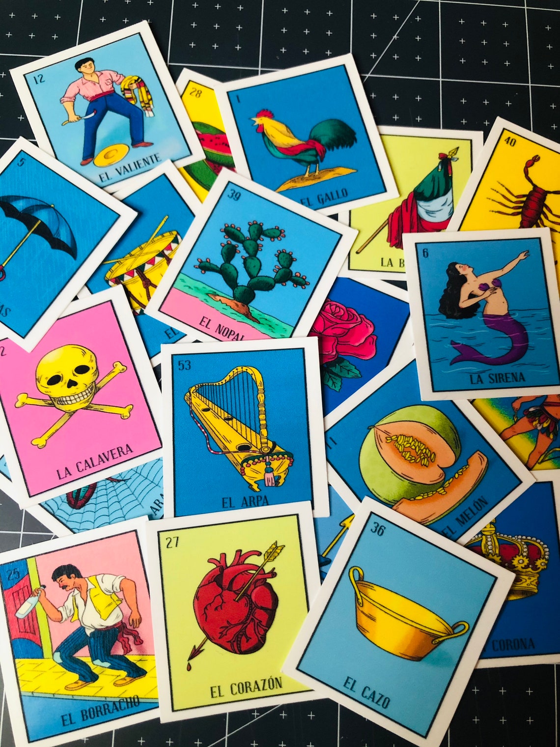 Loteria Stickers Set of 20 Mini Loteria Stickers - Etsy