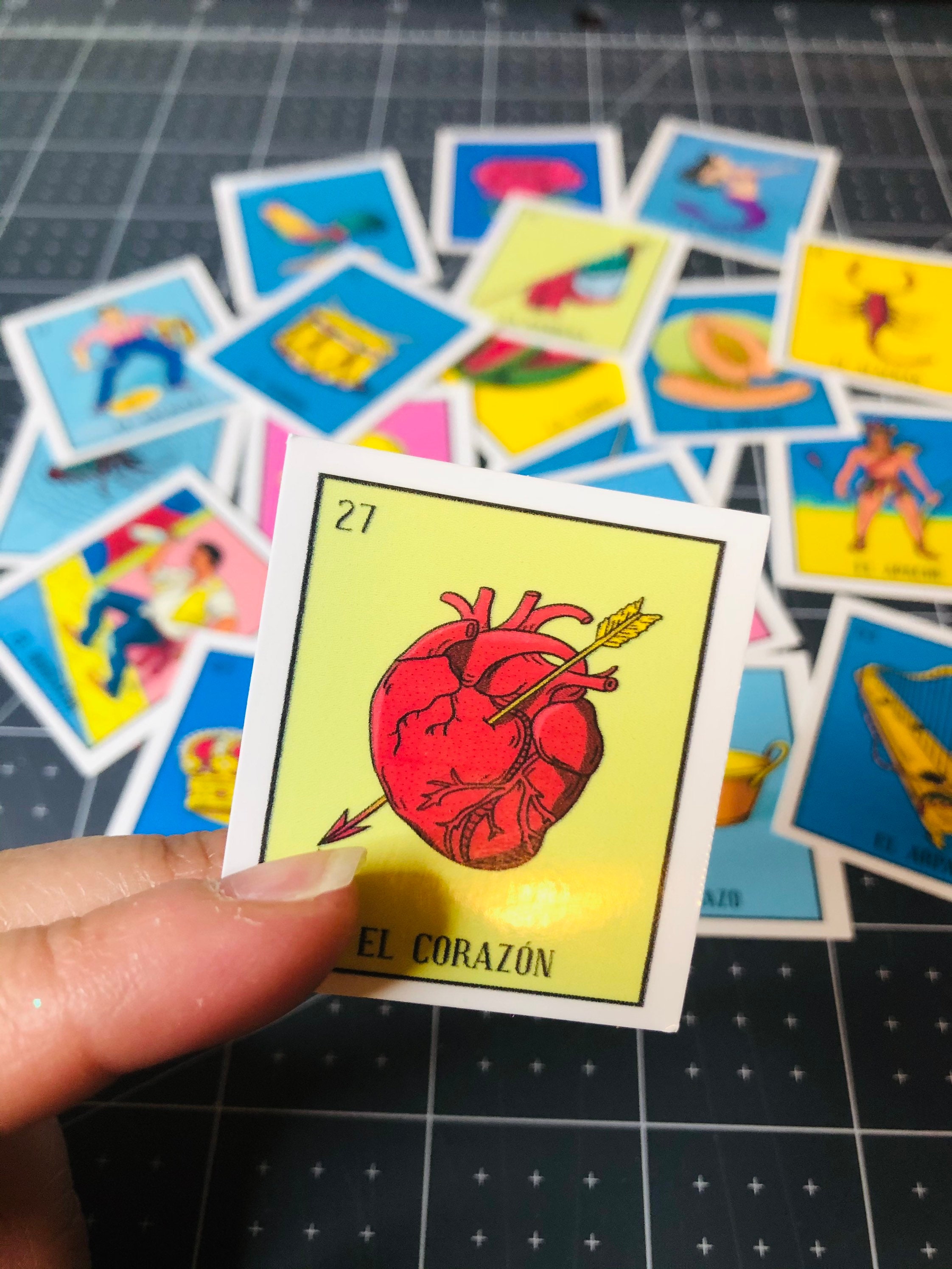 Loteria Stickers | Set of 20 Mini Loteria Stickers - Etsy