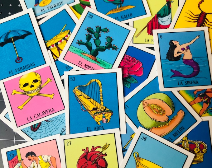 Loteria Stickers Set of 20 Mini Loteria Stickers | Etsy