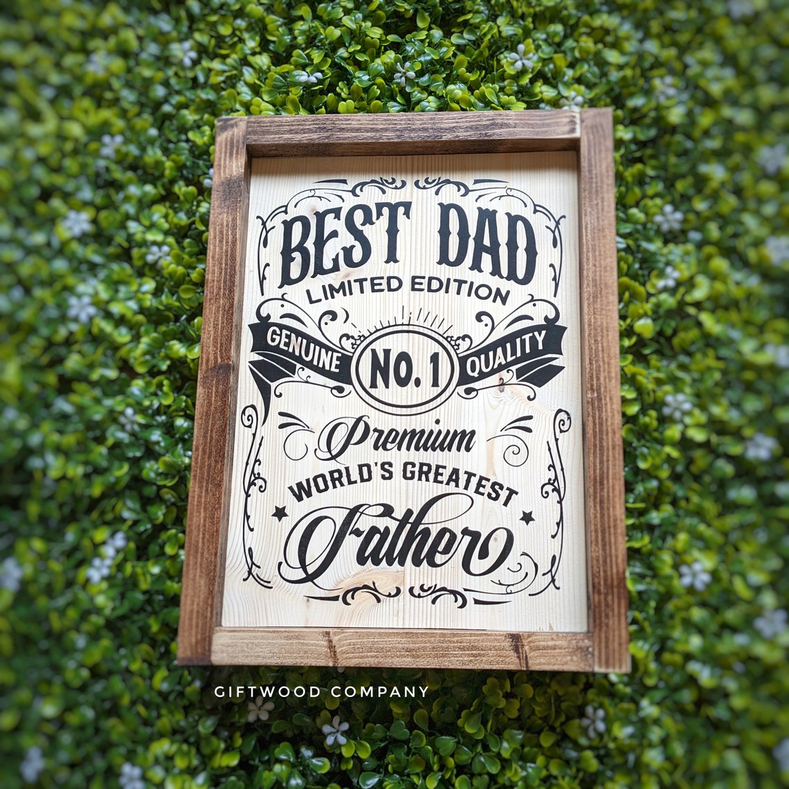 Farmhouse Wooden Best Dad Wall Sign - Etsy