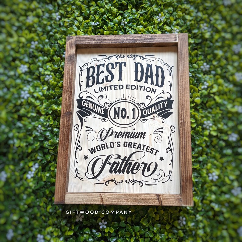 Farmhouse Wooden Best Dad Wall Sign - Etsy