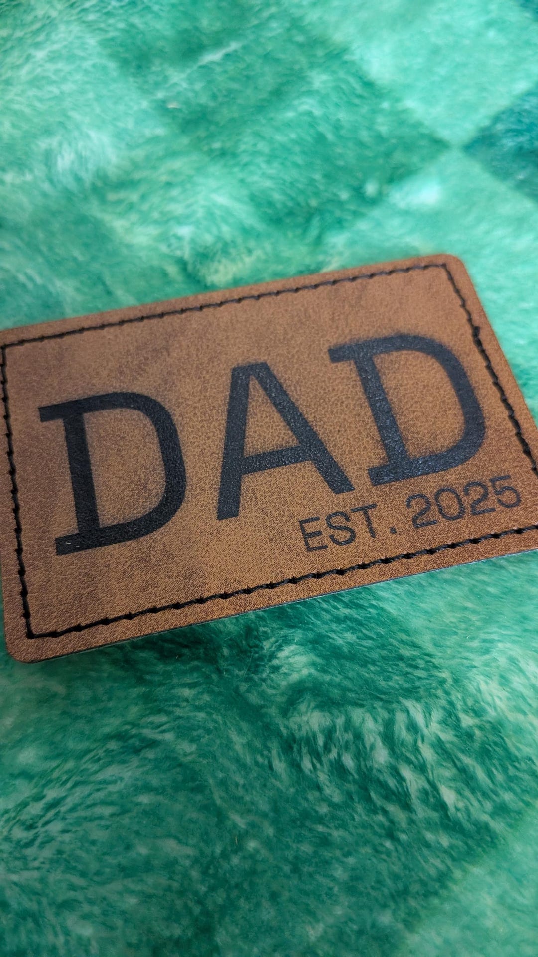 Personalized Vegan Leather Dad Patch | First Father's Day Gift - Etsy