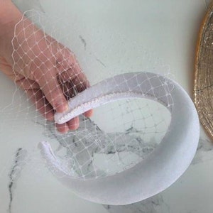 Bridal Birdcage Veil, Bridal Bandeau Veil, Ivory Veil, White Veil ...