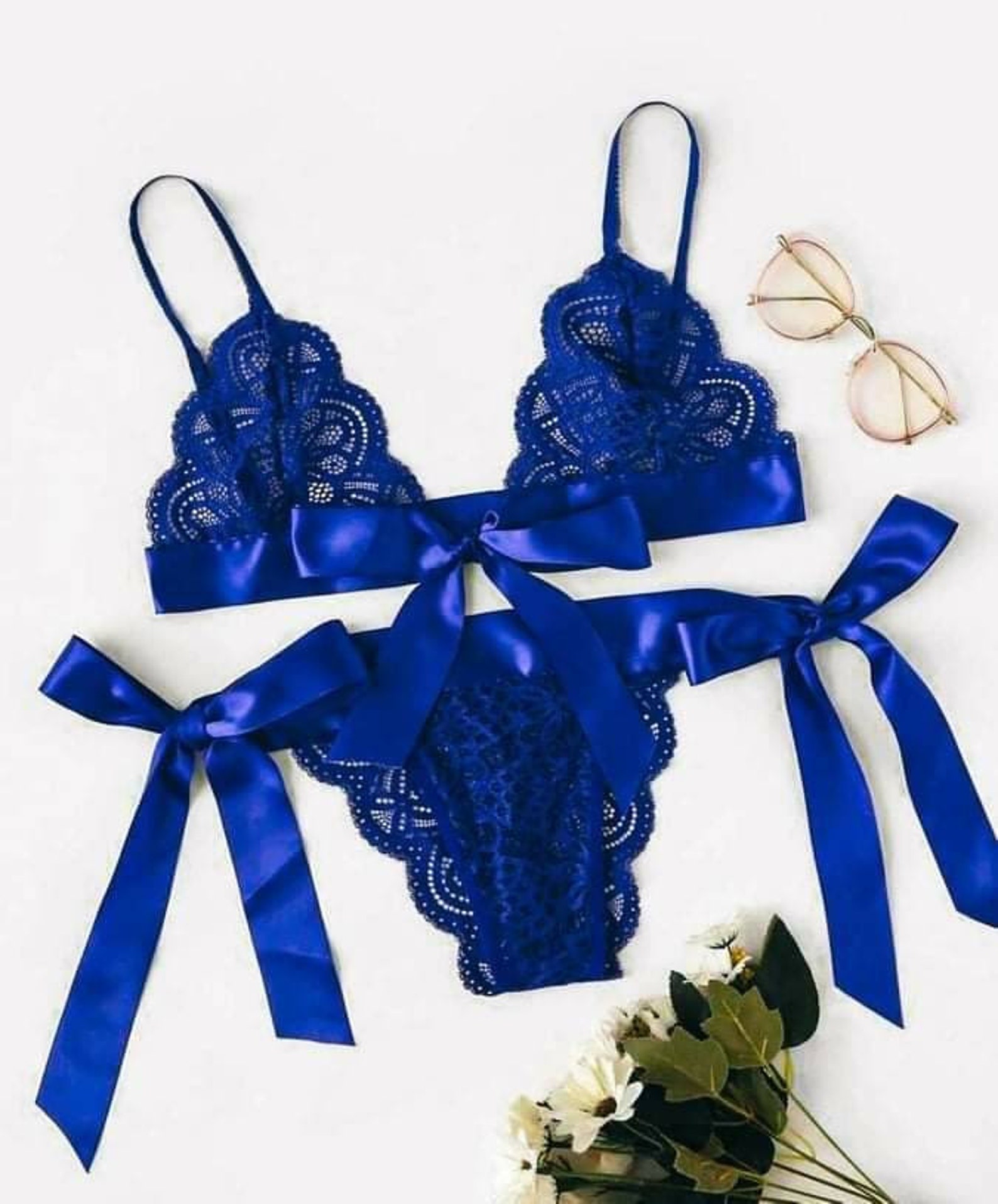 Blue Lencería Set Azul Encaje Lencería Sexy Lencería Sexy Etsy