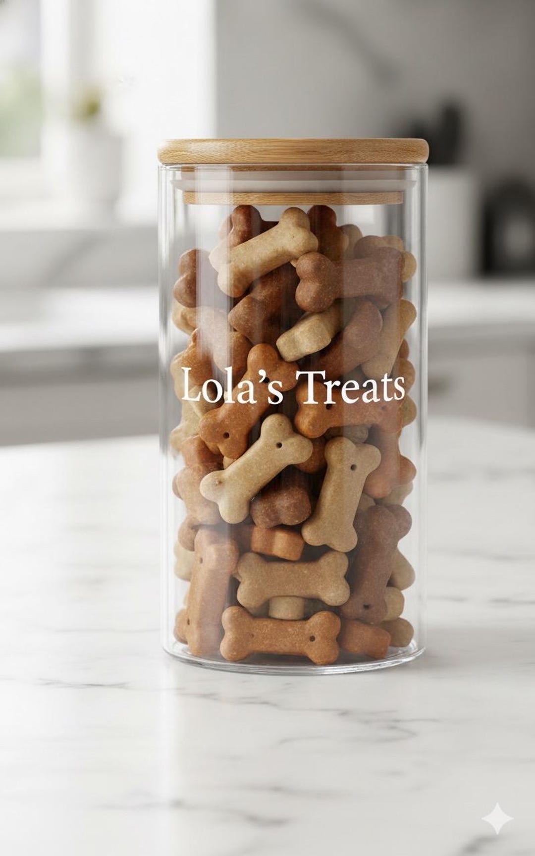 Personalized Dog Treat Jar: Airtight Pet Food Storage Container - Etsy
