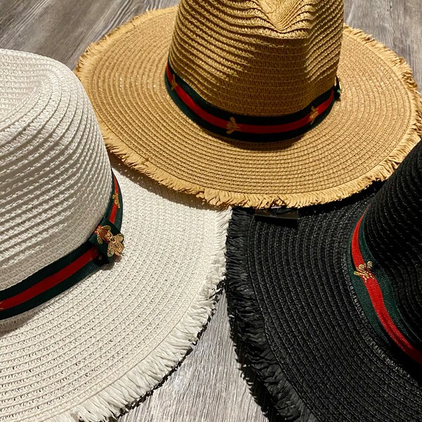 Green Straw Hat - Etsy