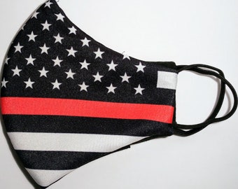Thin Red Line Mask | Etsy