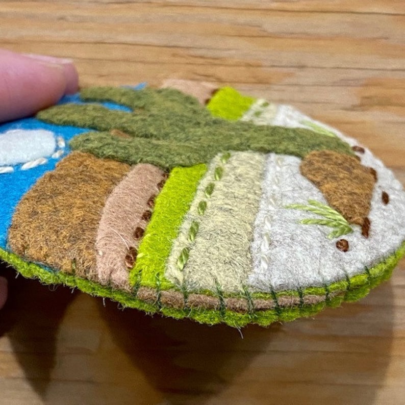 Desert Scene With Saguaro Cactus Felt Christmas Ornament - Etsy