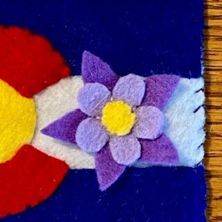 Colorado State Flag With Columbine Flowers Handmade Felt Christmas Tree ...