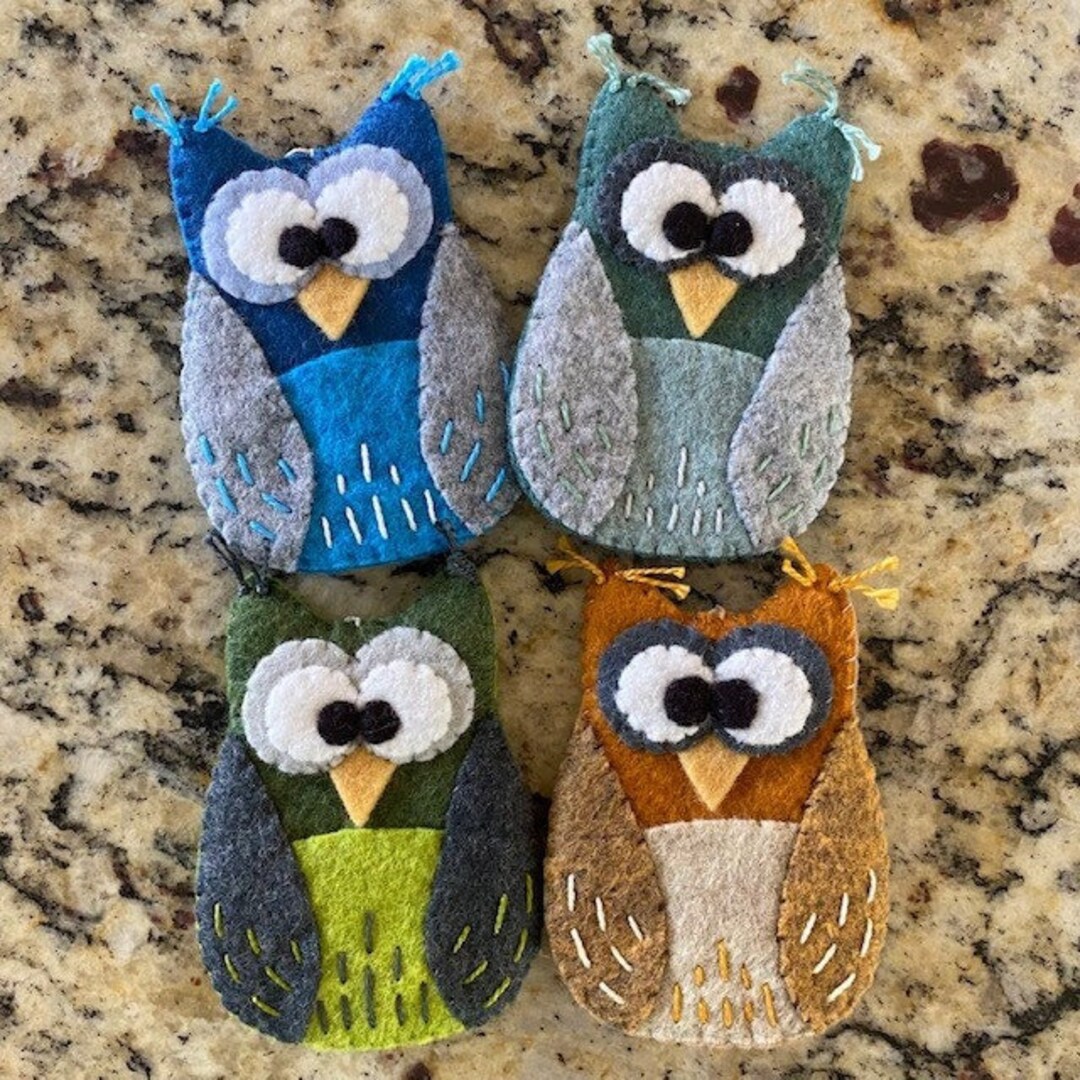 Felt Owl Christmas Tree Ornament - Etsy