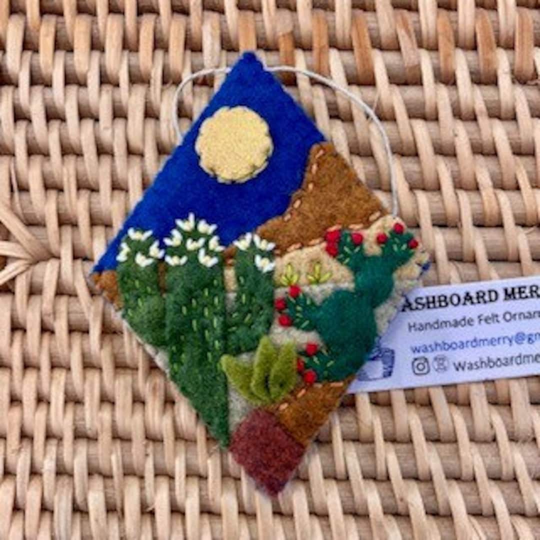 Handmade Saguaro Desert Christmas Tree Ornament With Yucca and a Golden ...