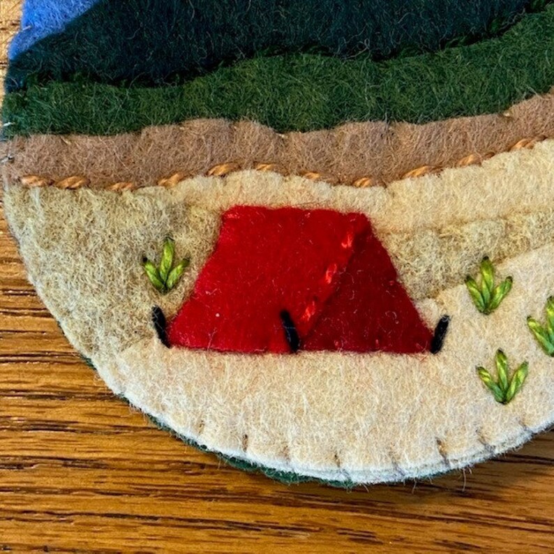 Desert Great Sands Tent Camping Mountains Handmade Felt Christmas Tree ...