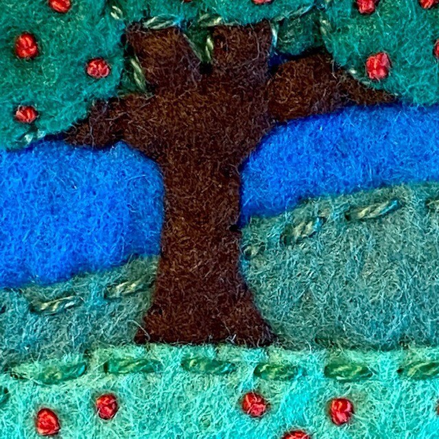 Apple Tree Apple Picking Handmade Felt Christmas Tree Ornament - Etsy